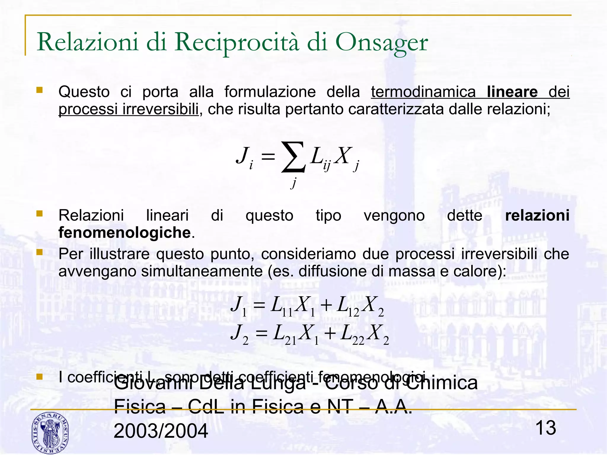 Termodinamica non equilibrio | PPT