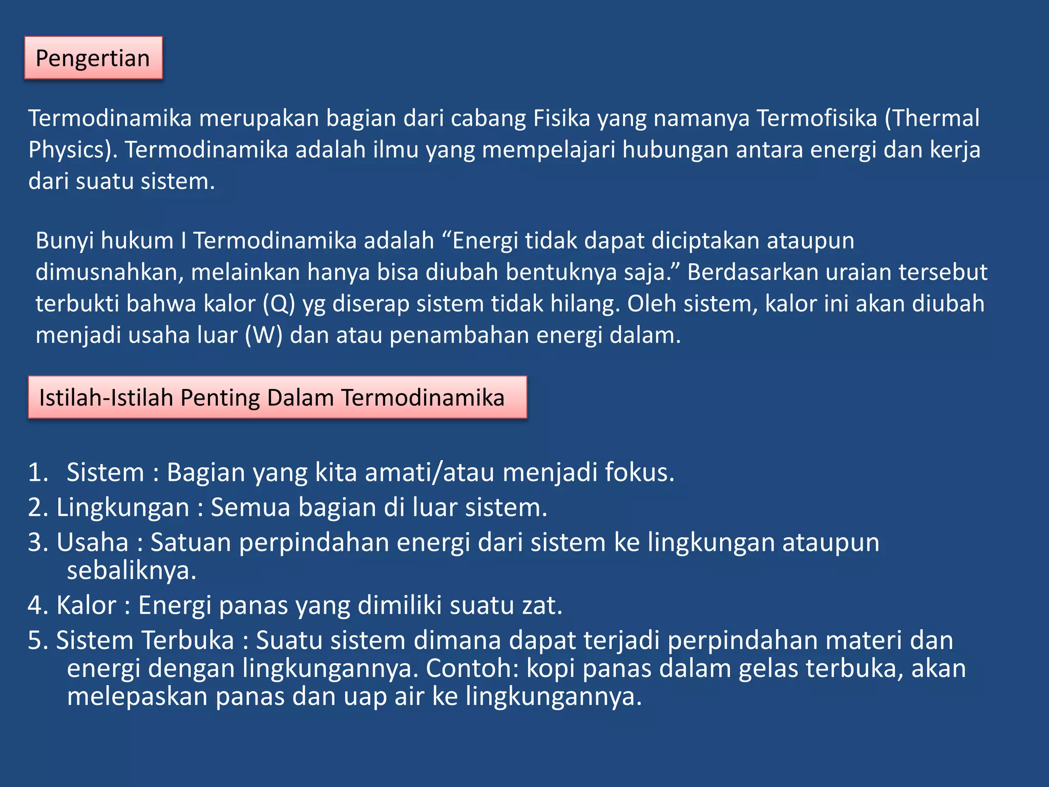 Termodinamika dan mesin kalor | PPT Termodinamika dan mesin kalor | PPT