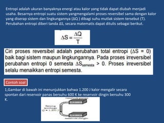 Termodinamika dan mesin kalor | PPTX