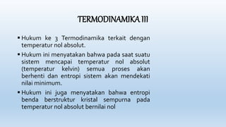 Termodinamika ii & iii. kel2 | PPTX
