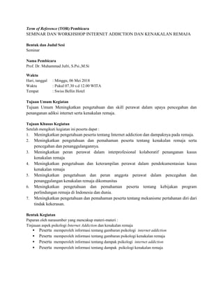 Term of reference narasumber | PDF