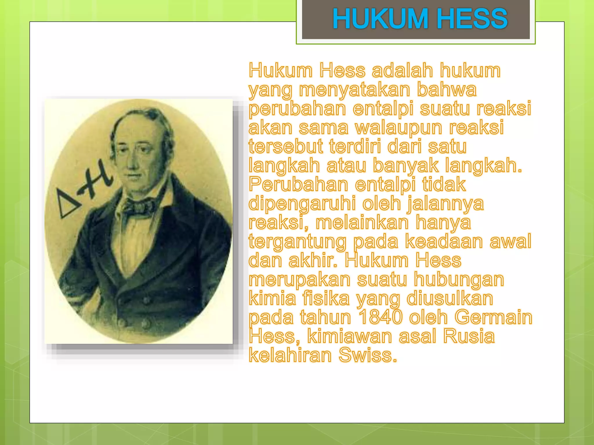 Termokimia hukum hess dan energi ikatan | PPT