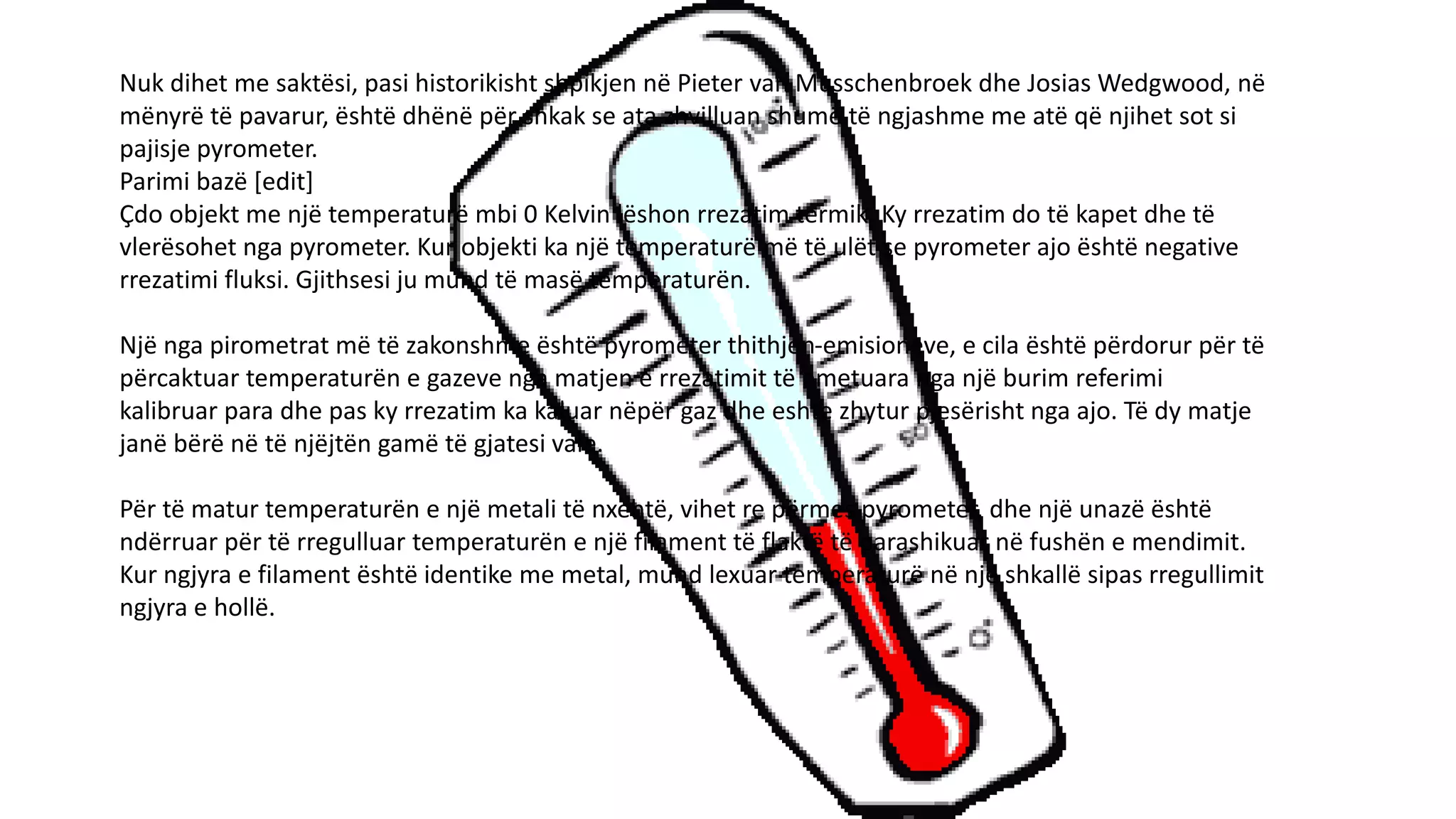 Termometrat dhe llojet e tyre | PPTX