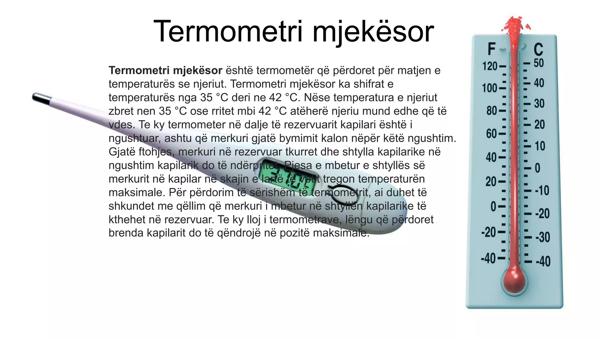 Termometrat dhe llojet e tyre | PPT