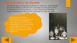Tipos de termometros y su breve descripción. | PPSX