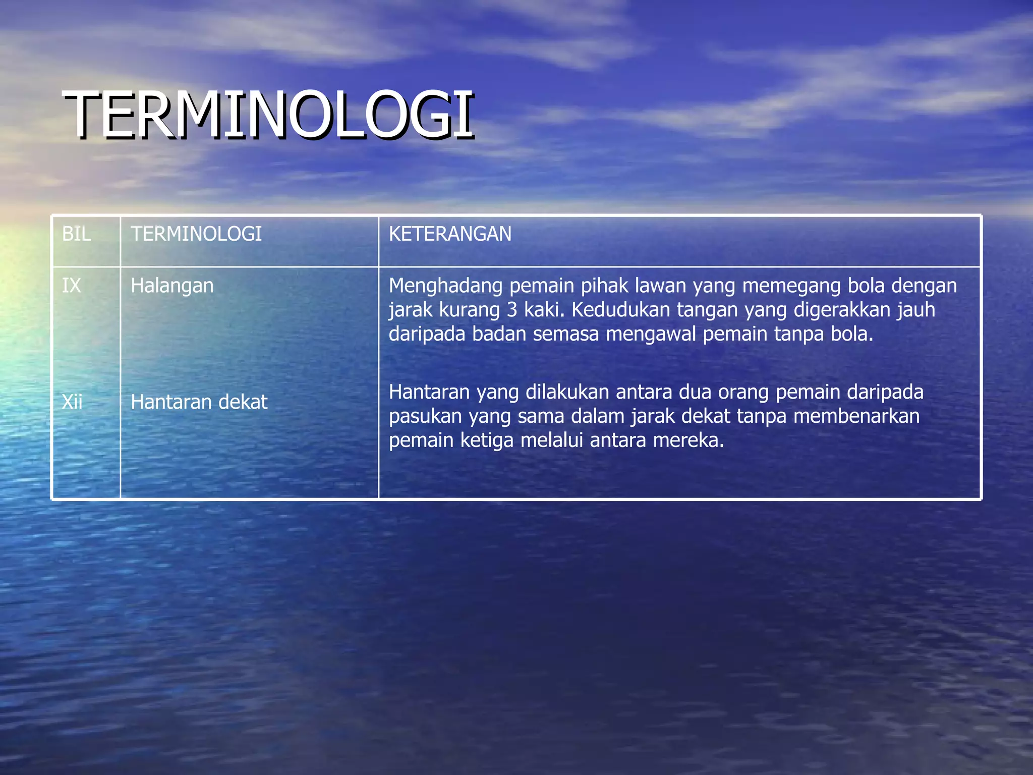 Termonologi dalam Bola Jaring | PPT