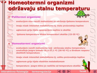 Termoregulacija | PPT