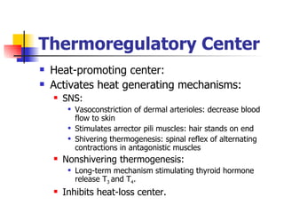 termoregulation | PPT | Endocrine and Metabolic Diseases | Diseases and ...