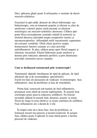 Termoterapia: tipuri, utilizări și beneficifii | DOCX