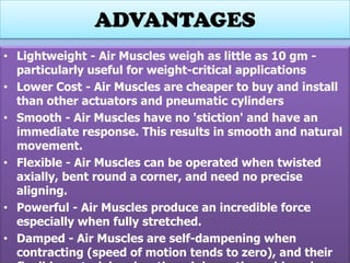 Air Muscles:-The Neo Pneumatic Actuators | PPTX
