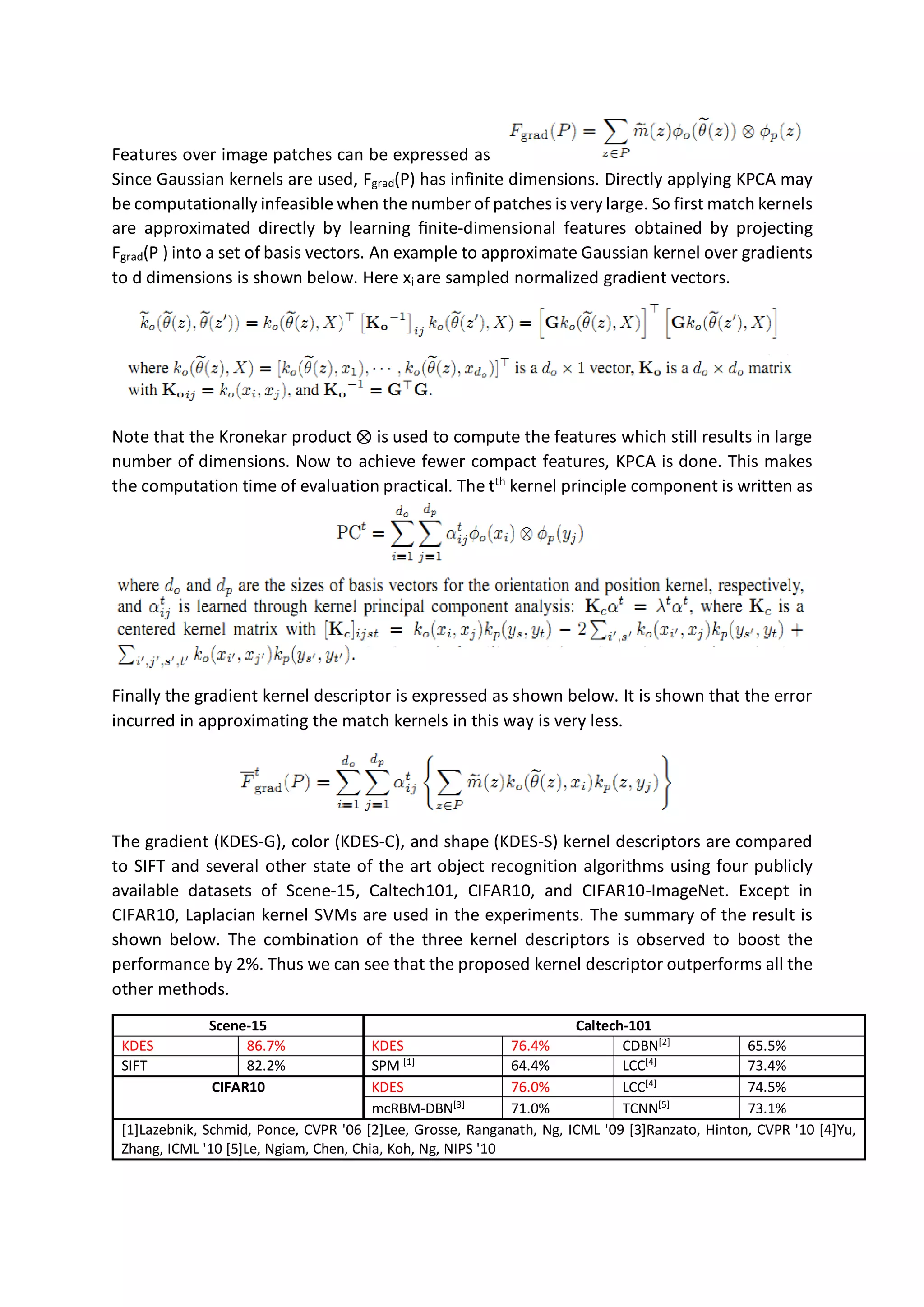 Kernel Descriptors for Visual Recognition | PDF