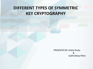 Different types of Symmetric key Cryptography | PPTX