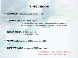 Different types of Symmetric key Cryptography | PPTX