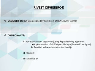 Different types of Symmetric key Cryptography | PPTX