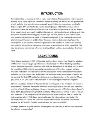 Sierra Leone History | DOCX