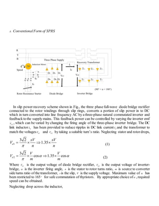 analysis of induction motor drive using slip power recovery scheme | DOCX