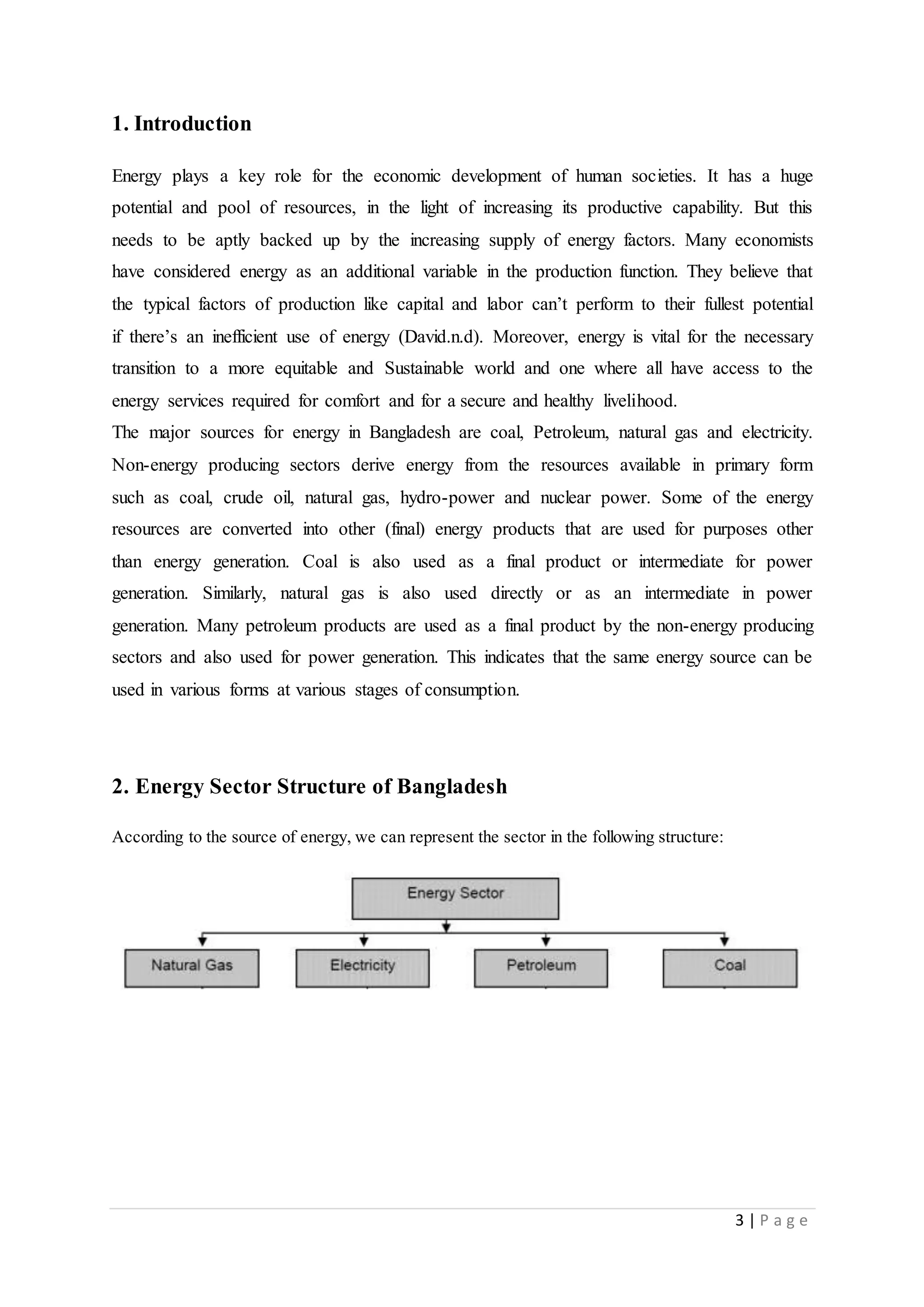 Energy Sector of Bangladesh | DOCX