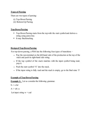 Parsing | DOC | Programming Languages | Computing