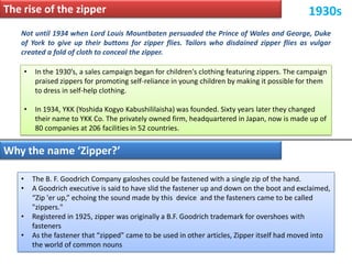 Patents on Zippers | PPTX