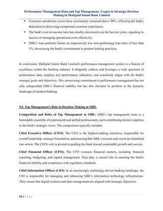 Performance management data and top management: usages in strategic ...