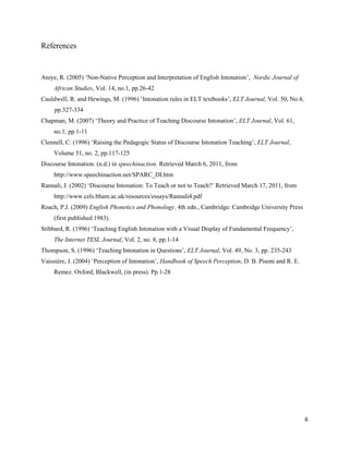 Teaching Intonation using discourse | DOCX