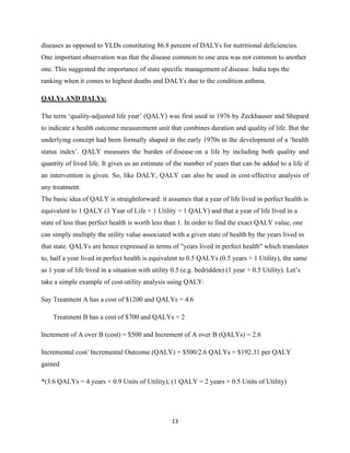 DALYs" Disability Adjusted Life Years | PDF