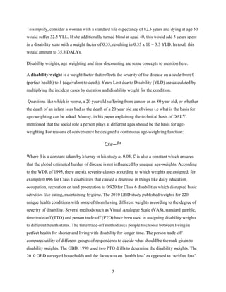 DALYs" Disability Adjusted Life Years | PDF