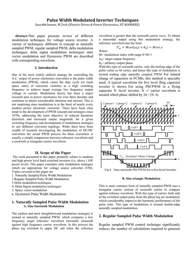 pulse width modulated inverter techniques | PDF | Digital Audio | Computer Software and Applications