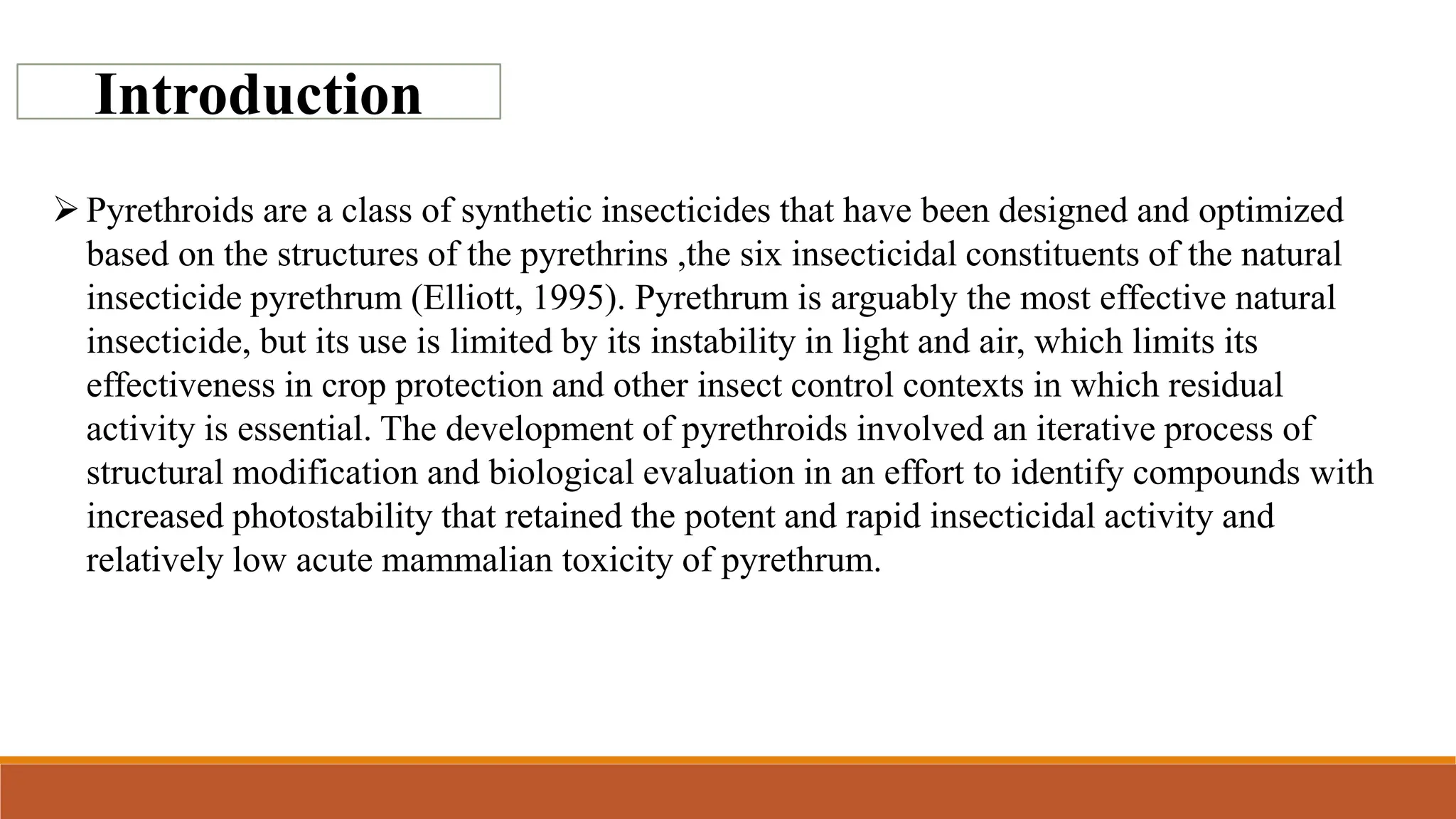 Structure and mode of action of synthetic Pyrethroids | PPTX