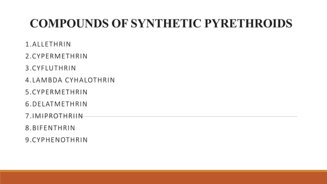 Structure and mode of action of synthetic Pyrethroids | PPTX | Chemistry | Science
