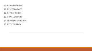 Structure and mode of action of synthetic Pyrethroids | PPTX | Chemistry | Science