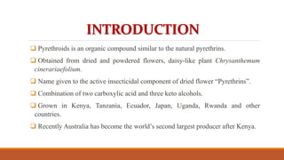 Structure and mode of action of synthetic Pyrethroids | PPTX | Chemistry | Science