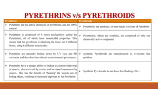 Structure and mode of action of synthetic Pyrethroids | PPTX | Chemistry | Science