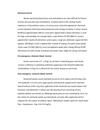 Weeds management in Wheat Crop | DOCX