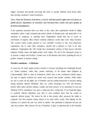 Desires and Decisions - A look into how positive emotions influence ...