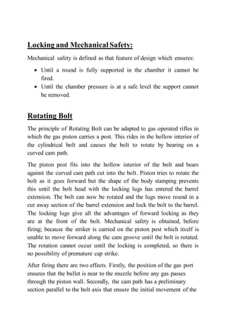Operating Mechanisms of Automatic Rifles | DOCX