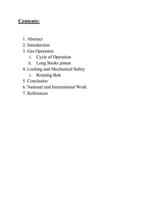 Operating Mechanisms of Automatic Rifles | DOCX | Arms & Ammunition ...