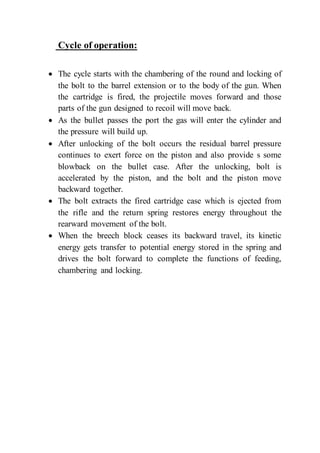 Operating Mechanisms of Automatic Rifles | DOCX