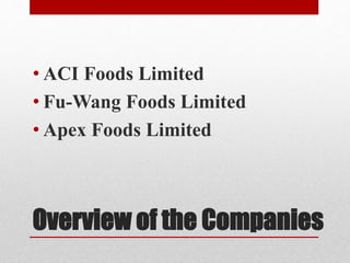 Presentation on financial statement analysis of food industries ...