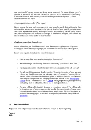 Term paper guideline | PDF