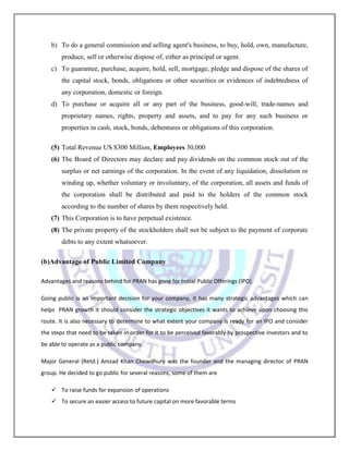 Term paper on pran | DOCX