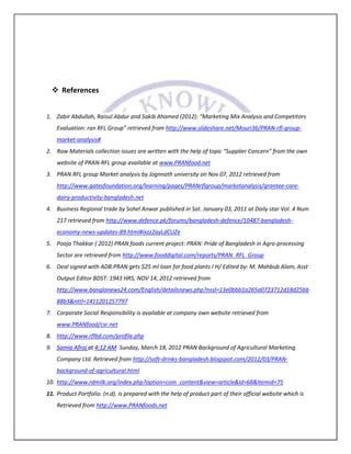 Term paper on pran | DOCX