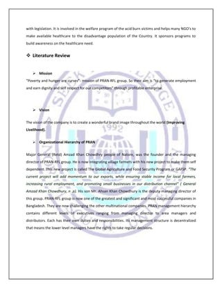 Term paper on pran | DOCX