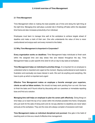 Term paper on time management training | PDF