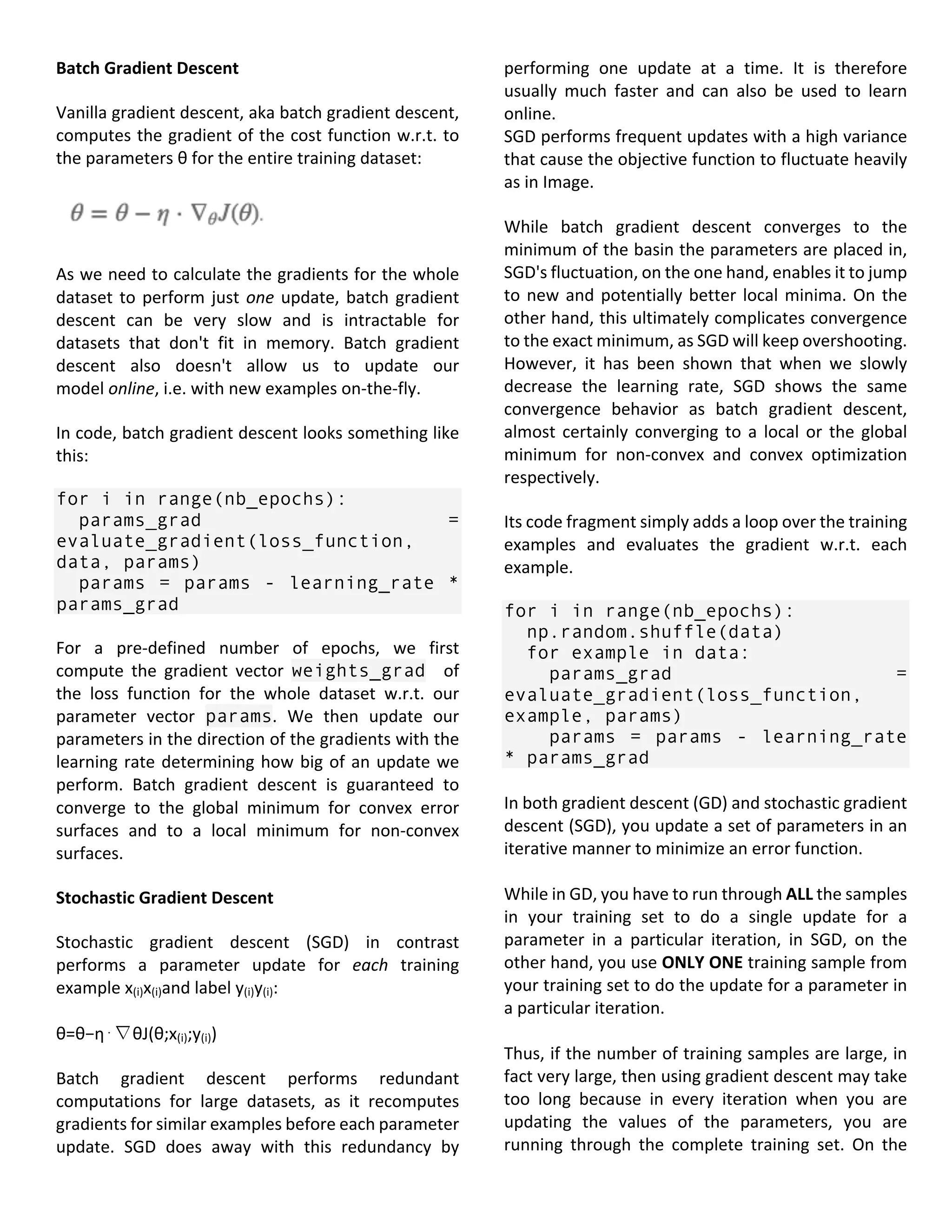 Stochastic gradient descent and its tuning | PDF | Computing ...