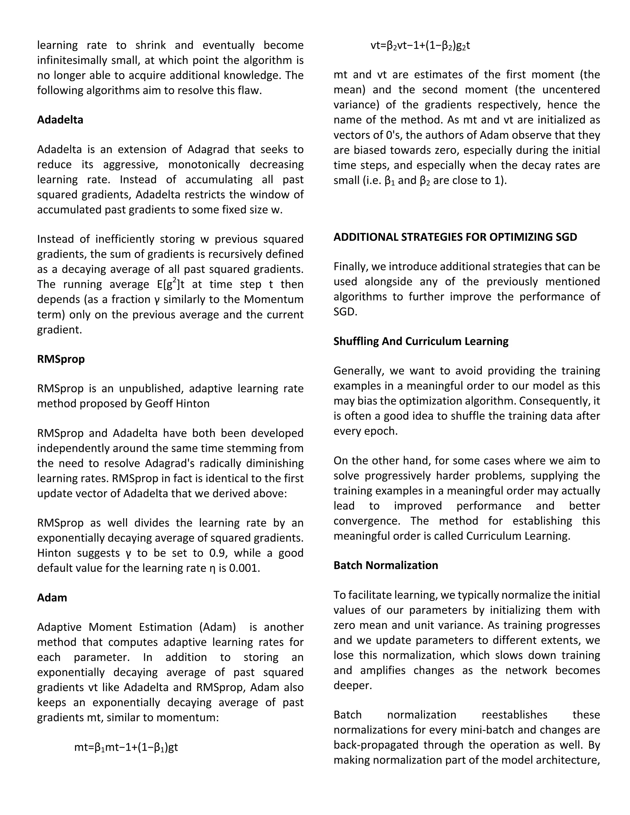 Stochastic gradient descent and its tuning | PDF