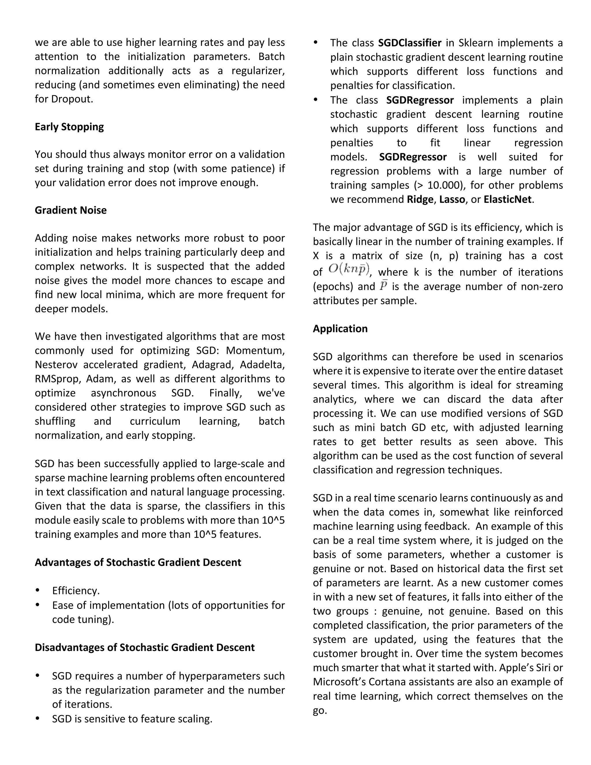 Stochastic gradient descent and its tuning | PDF