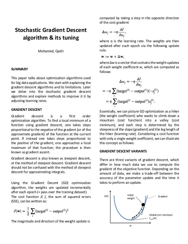 Stochastic gradient descent and its tuning