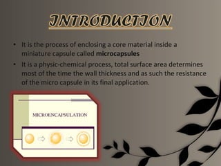 Term paper ppt1-Microencapsulation | PPT