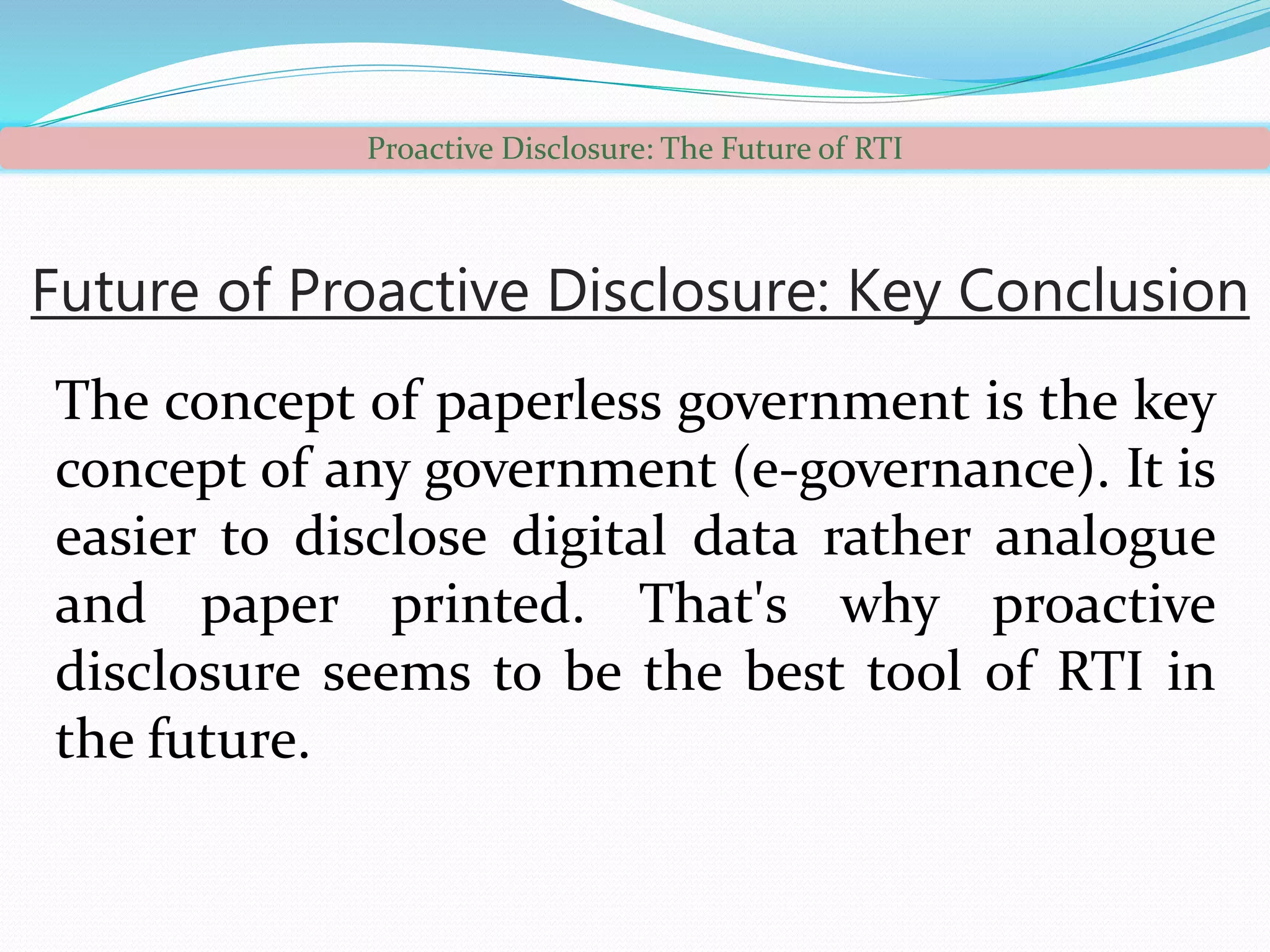 Proactive Disclosure: The future of RTI | PPTX | Desktop Publishing ...